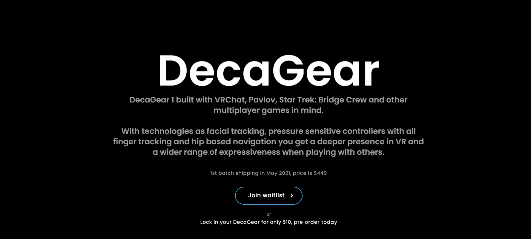VRChatで動かす事を想定したVR機器『Deca Gear』が発売！？→ちょっと待って、これって… | バーチャルライフマガジン