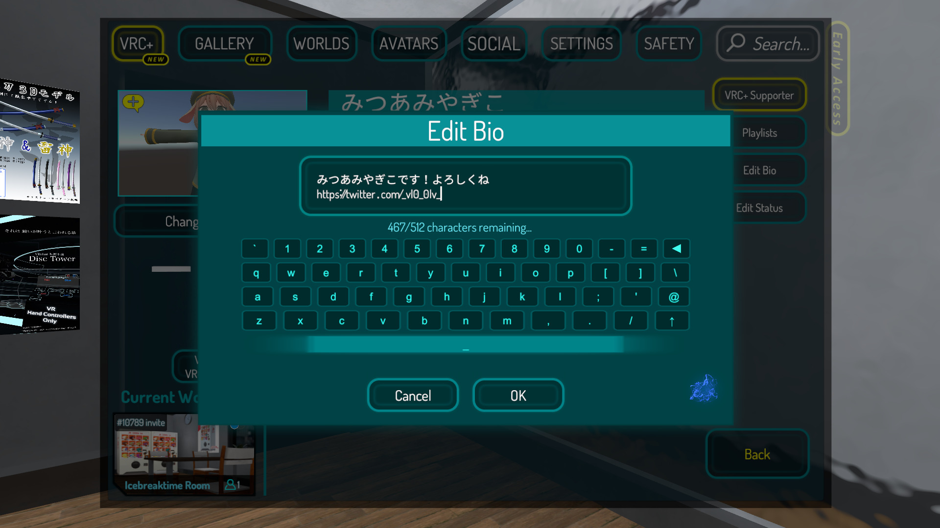 Vrchat Bio Template