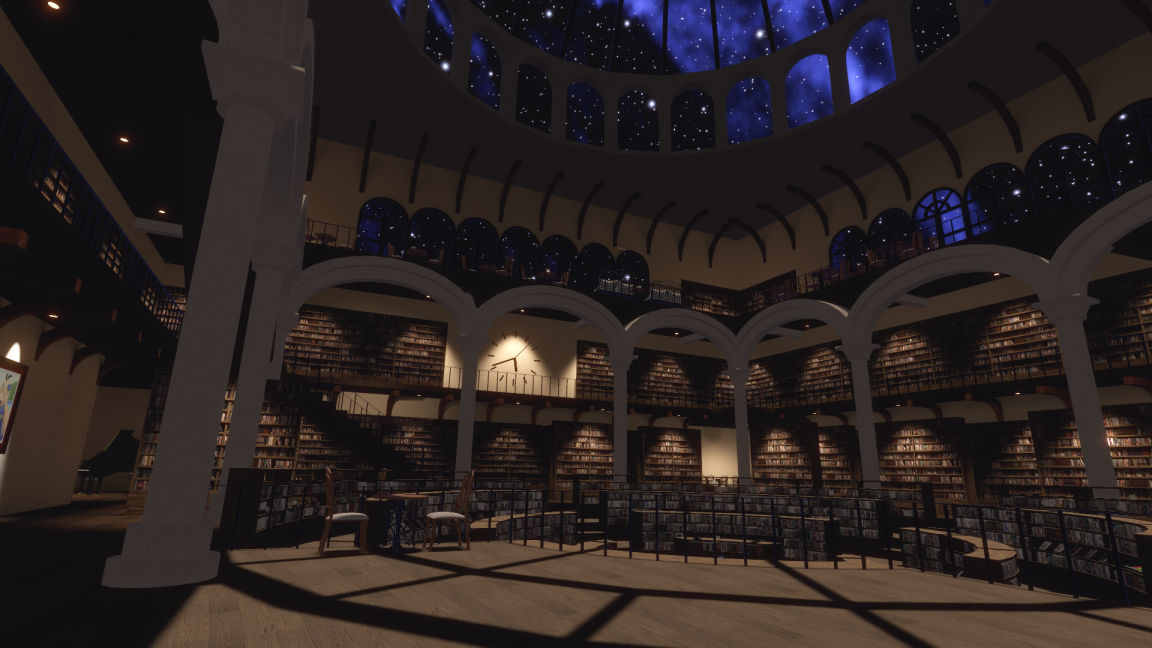 [VRChatワールド紹介]本棚並ぶ優雅な図書館『Q’s Library』 | バーチャルライフマガジン