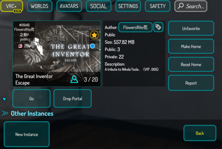 悲劇の天才、ニコラ・テスラの生涯をタイムスリップで救うVRChat謎解きゲームワールド『The Great Inventor Escape ...