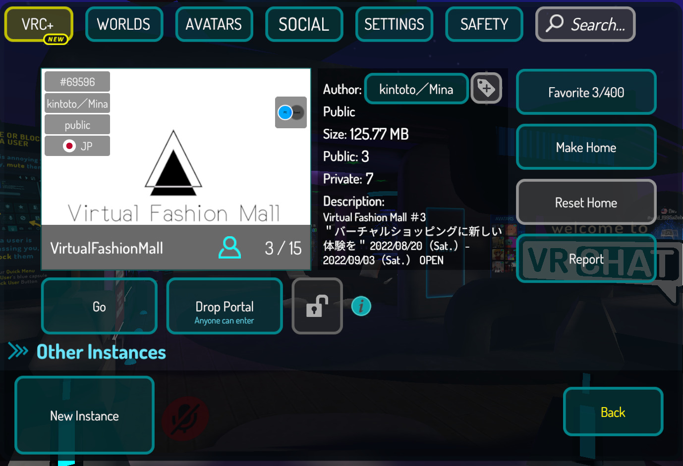 オシャレをもっと気軽に楽しもう！『Virtual Fashion Mall #3』がVRChatで開催！ | バーチャルライフマガジン