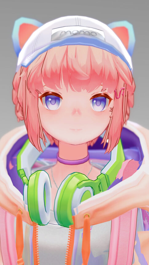 【VRChat対応アバターレビュー】触れるスマホやオリジナルソングまで搭載!! VRライフがもっともっと楽しくなる『MOMO』ちゃんをご紹介 | バーチャルライフマガジン