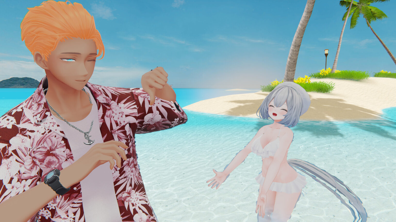 【VRChat対応衣装レビュー】男性アバターの夏はコレで決まり！OGRE_Summer Vacation/ アロハ&スイムウェア【PR】 | バーチャルライフマガジン