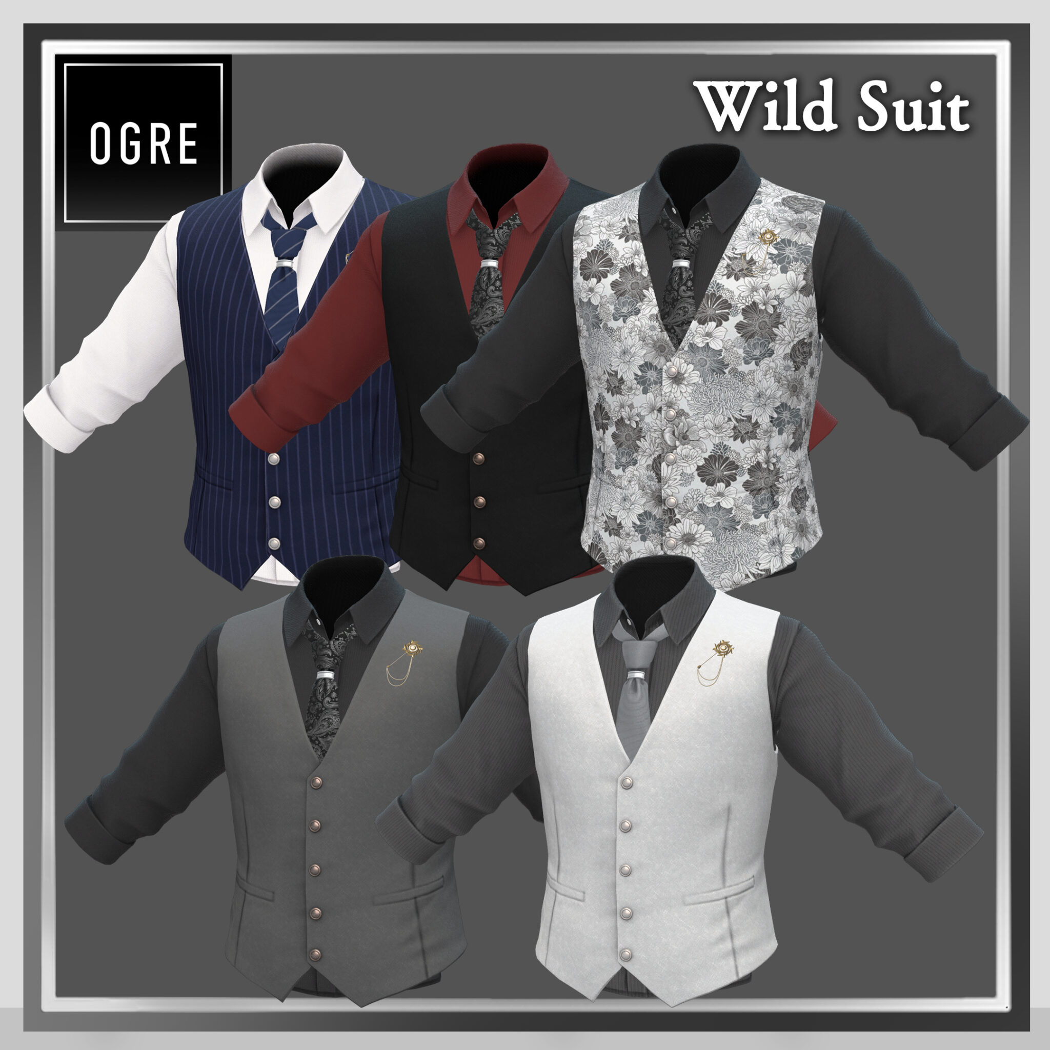 【VRChat対応衣装レビュー】この冬、男を上げる一着。OGREの原点・メンズスーツ『Wild Suit』の色気がすごい【PR ...