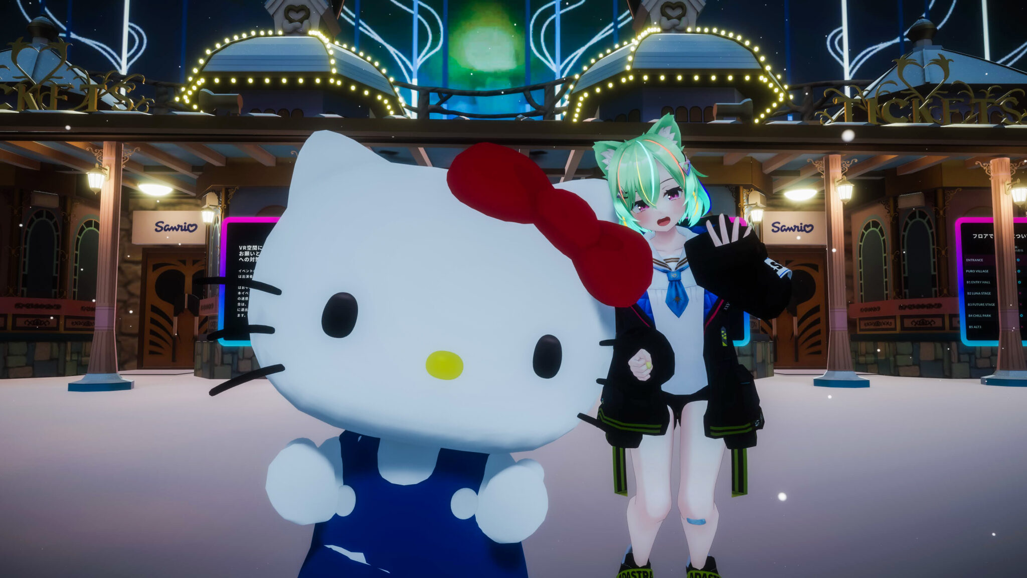 【サンリオVfes 2024】キティやシナモンと『VRChat』で握手！ 推しとグリーティングイベントで出会う攻略方法。『サンリオVfes』に隠された真のメインイベントを楽しもう！【2023年 ...