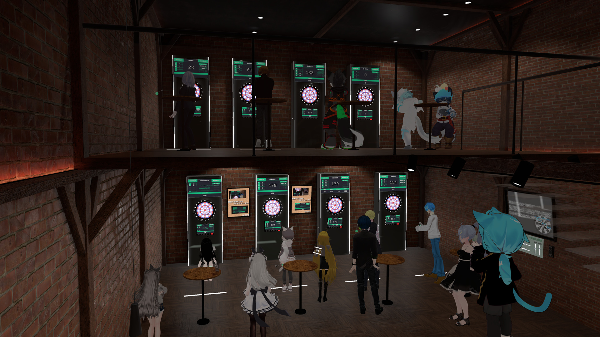 VRChatでダーツバーデビューしよう！『Darts&SleepBar Sleep In A Bed』はリアルな雰囲気でVRダーツ初心者にもオ ...