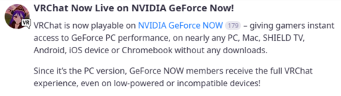 GeForce NOWにVRChatが登場。通信環境と対応端末があればどこからでも、デスクトップ版VRChatをプレイ！ | バーチャルライフマガジン
