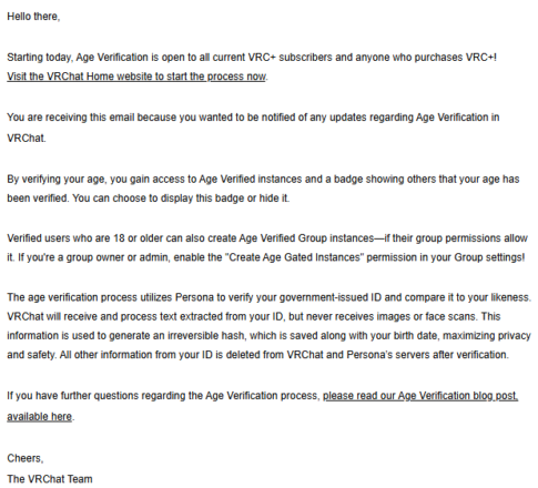 【VRChat】身分証明書を使った年齢確認がリリース！まずは、VRChat+ユーザーを対象に。 | バーチャルライフマガジン